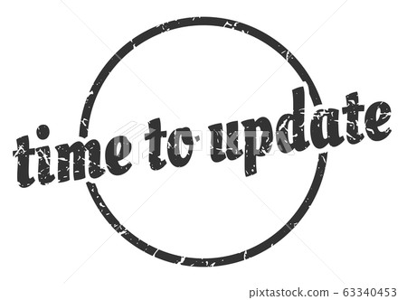 time to update sign. time to update round vintage - Stock Illustration ...