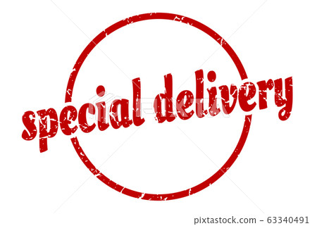 special delivery sign. special delivery round - Stock Illustration ...
