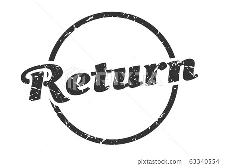 return sign. return round vintage grunge stamp.-插圖素材 [63340554] - PIXTA圖庫