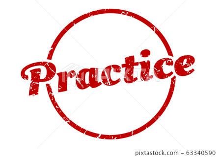 practice sign. practice round vintage grunge - Stock Illustration ...