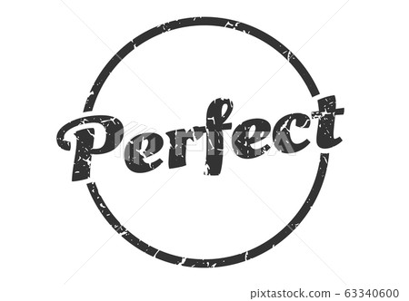 perfect sign. perfect round vintage grunge stamp. - Stock Illustration ...
