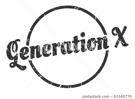 generation x sign. generation x round vintage - Stock Illustration ...