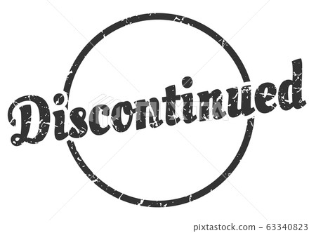 discontinued sign. discontinued round vintage - Stock Illustration ...