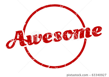 awesome sign. awesome round vintage grunge stamp. - Stock Illustration ...