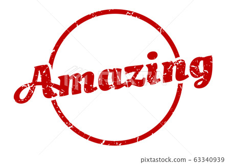 amazing sign. amazing round vintage grunge stamp. - Stock Illustration ...