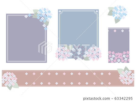 Hydrangea frame set - Stock Illustration [63342295] - PIXTA