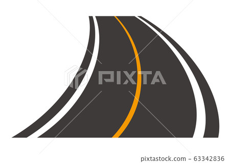 Curve lane - Stock Illustration [63342836] - PIXTA