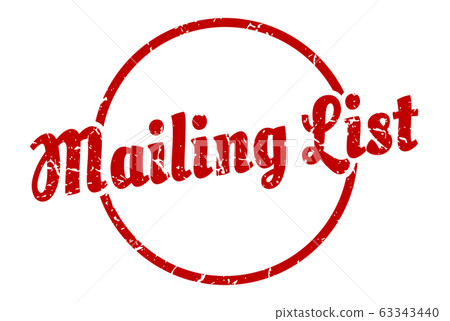 mailing list sign. mailing list round vintage - Stock Illustration ...