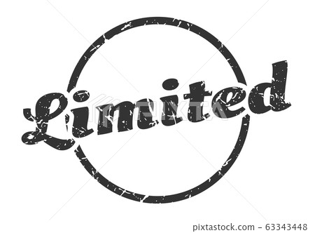 limited sign. limited round vintage grunge stamp. - Stock Illustration ...