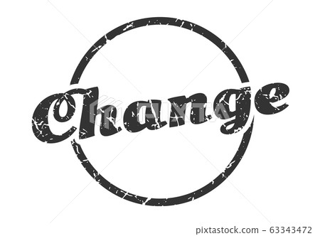 change sign. change round vintage grunge stamp.-插圖素材 [63343472] - PIXTA圖庫