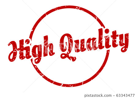 high quality sign. high quality round vintage - Stock Illustration ...