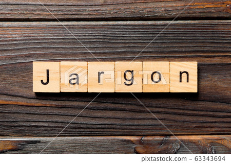 Jargon word written on wood block. Jargon text on - Stock Photo ...