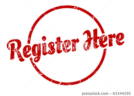 register here sign. register here round vintage-插圖素材 [63344295] - PIXTA圖庫