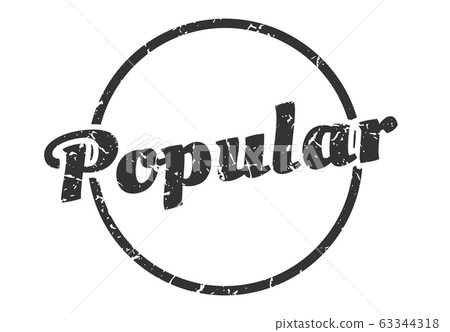 popular sign. popular round vintage grunge stamp. - Stock Illustration ...
