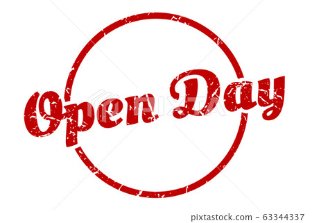 open day sign. open day round vintage grunge - Stock Illustration ...