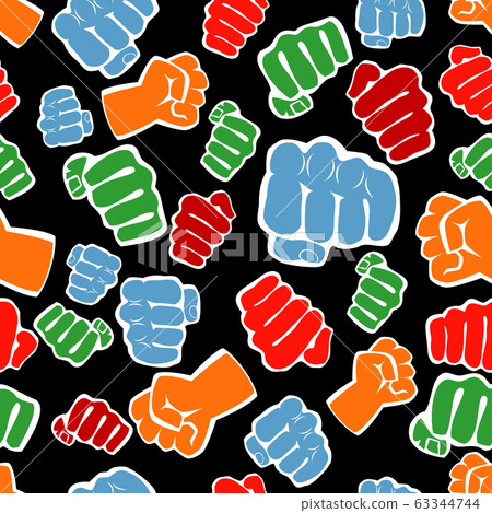 Seamless Texture Pattern MMA logo fist... - Stock Illustration ...