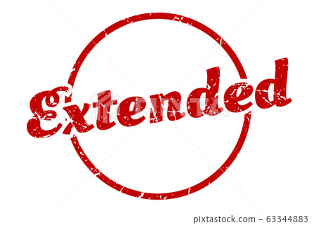 extended sign. extended round vintage grunge - Stock Illustration ...