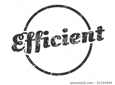 efficient sign. efficient round vintage grunge - Stock Illustration ...