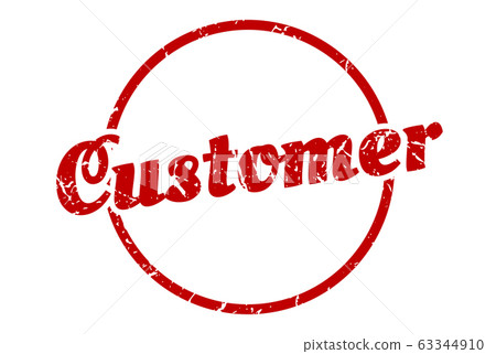 customer sign. customer round vintage grunge - Stock Illustration ...