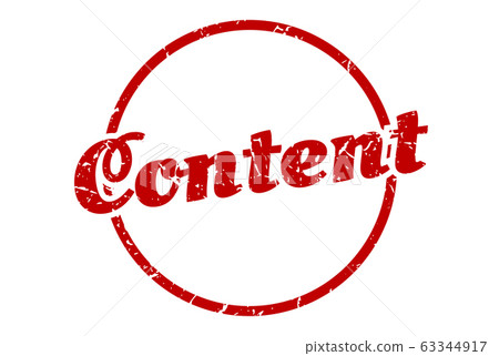 content sign. content round vintage grunge stamp. - Stock Illustration ...