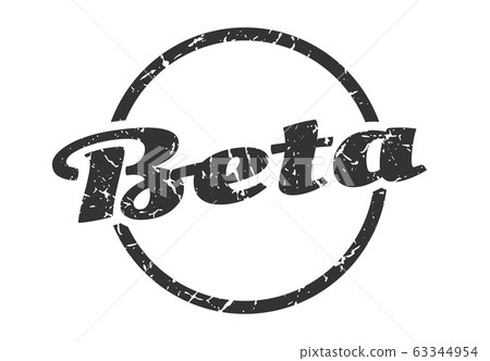 beta sign. beta round vintage grunge stamp. beta - Stock Illustration ...