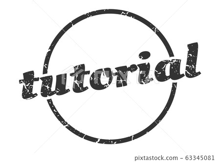 tutorial sign. tutorial round vintage grunge - Stock Illustration ...