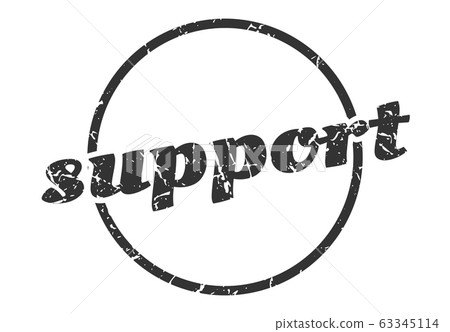 support sign. support round vintage grunge stamp. - Stock Illustration ...