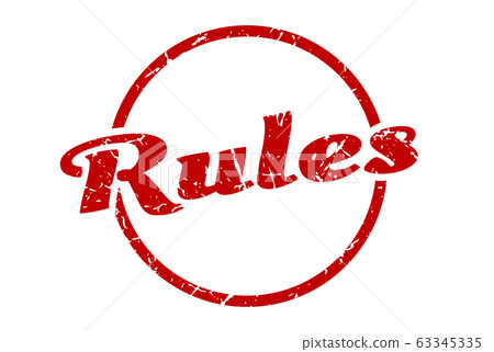 rules sign. rules round vintage grunge stamp. - Stock Illustration ...