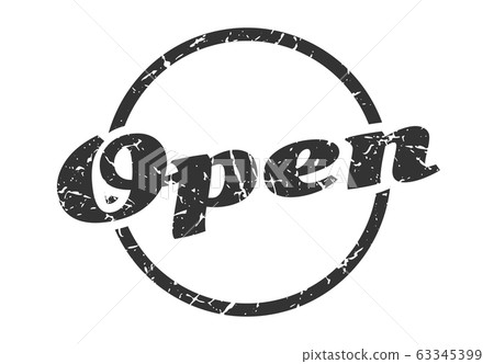 open sign. open round vintage grunge stamp. open - Stock Illustration ...
