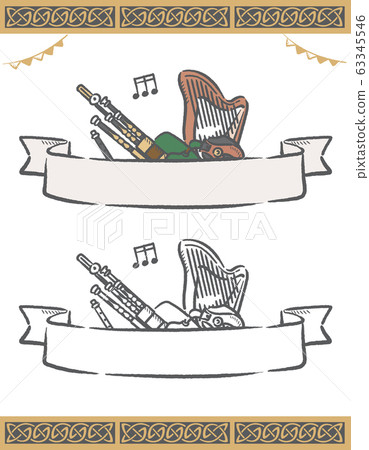 Label material using Irish musical instruments - Stock Illustration ...