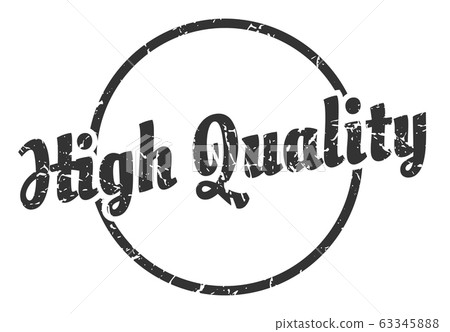 high quality sign. high quality round vintage - Stock Illustration ...