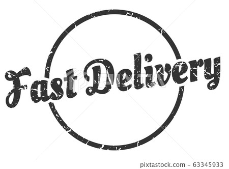 fast delivery sign. fast delivery round vintage - Stock Illustration ...
