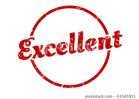 excellent sign. excellent round vintage grunge - Stock Illustration ...