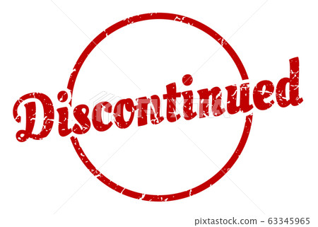 discontinued sign. discontinued round vintage - Stock Illustration ...