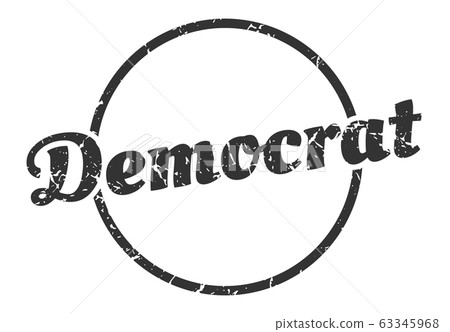 democrat sign. democrat round vintage grunge - Stock Illustration ...