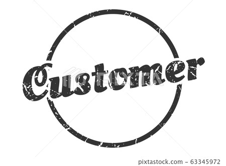 customer sign. customer round vintage grunge - Stock Illustration ...
