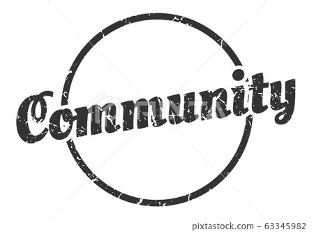 community sign. community round vintage grunge - Stock Illustration ...