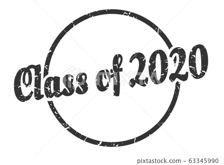 class of 2020 sign. class of 2020 round vintage - Stock Illustration ...