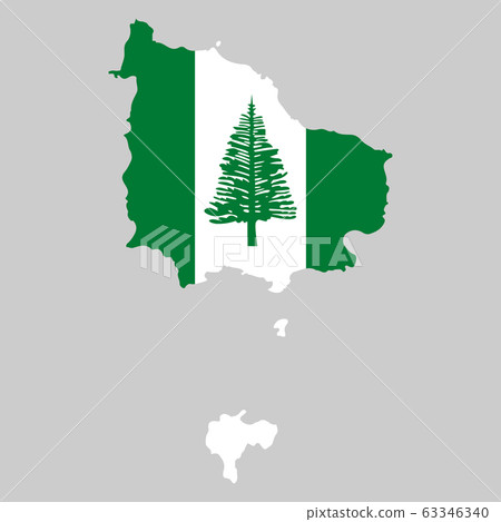 Norfolk Island map flag vector - Stock Illustration [63346340] - PIXTA