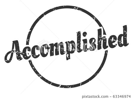 accomplished sign. accomplished round vintage - Stock Illustration ...