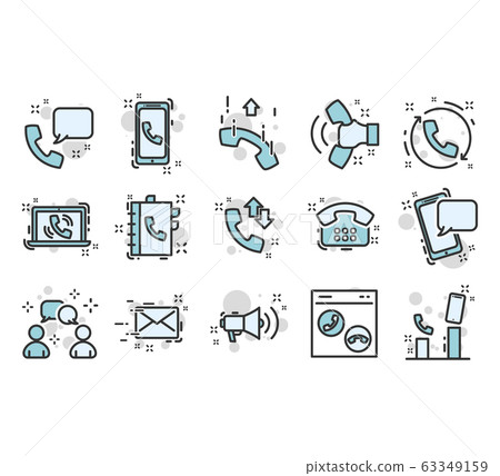 Simple communication icons set. - Stock Illustration [63349159] - PIXTA