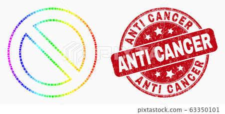 Vector Spectrum Pixelated Forbidden Icon and... - Stock Illustration ...