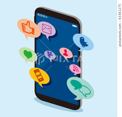 smart phone, notification, icon - Stock Illustration [63361275] - PIXTA