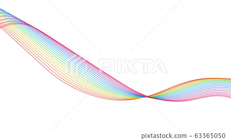 7 color wave background lines - Stock Illustration [63365050] - PIXTA