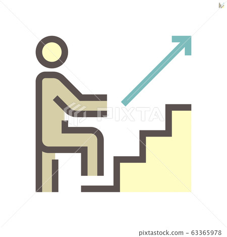 Step up vector icon design for business training - Stock Illustration ...