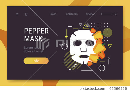 pepper fresh face mask facial treatment... - Stock Illustration ...