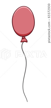 Cartoon style red balloon isolated illustration on - Stock Illustration ...