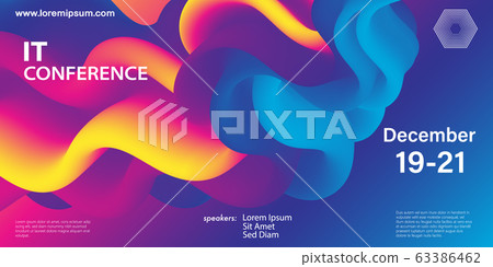 Conference design template. Vector.-插圖素材 [63386462] - PIXTA圖庫