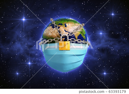 Concept Of Planet Earth In Chains And Locked - Stock Illustration ...