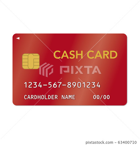 Cash card vector illustration red - Stock Illustration [63400710] - PIXTA